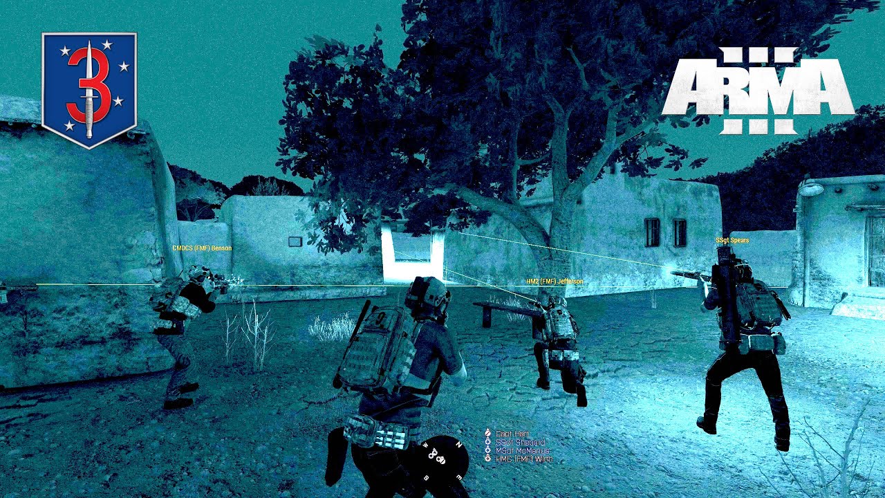 Arma 3 - MARSOC Night CQB Highlights | HQ Element - YouTube