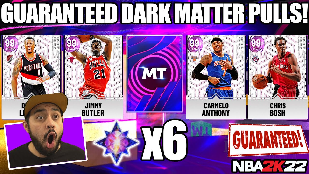 GUARANTEED DARK MATTER PACKS PACK OPENING! WE PULLED THE BEST DARK MATTERS! NBA 2K22 MYTEAM ...
