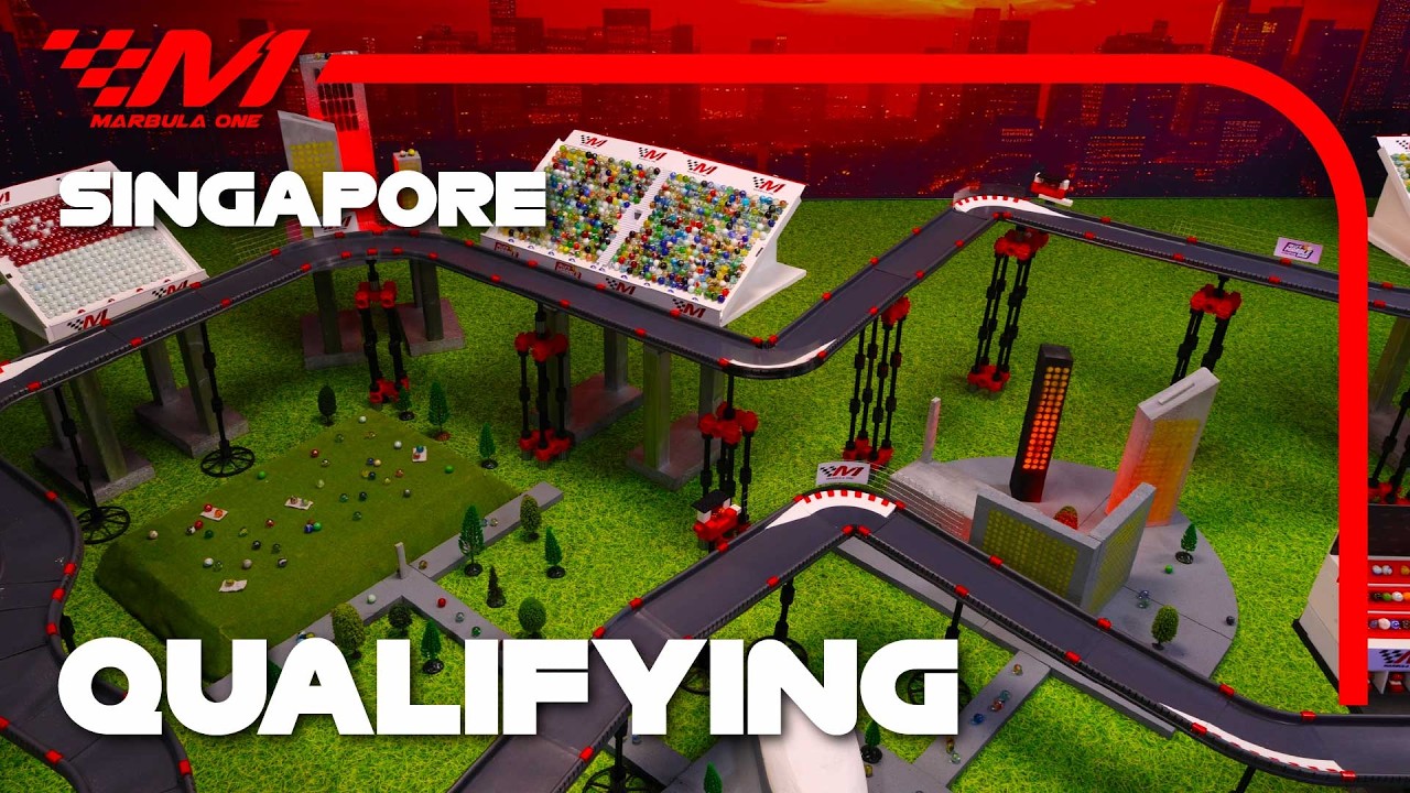 F1 Singapore 2025 - Qualifying Marble Race Battle - YouTube