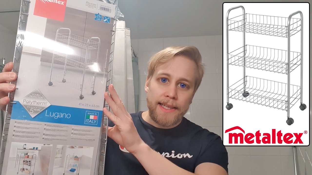 Metaltex Lugano Storage Trolley / Rolling Cart (Review) [3 Tier with ...