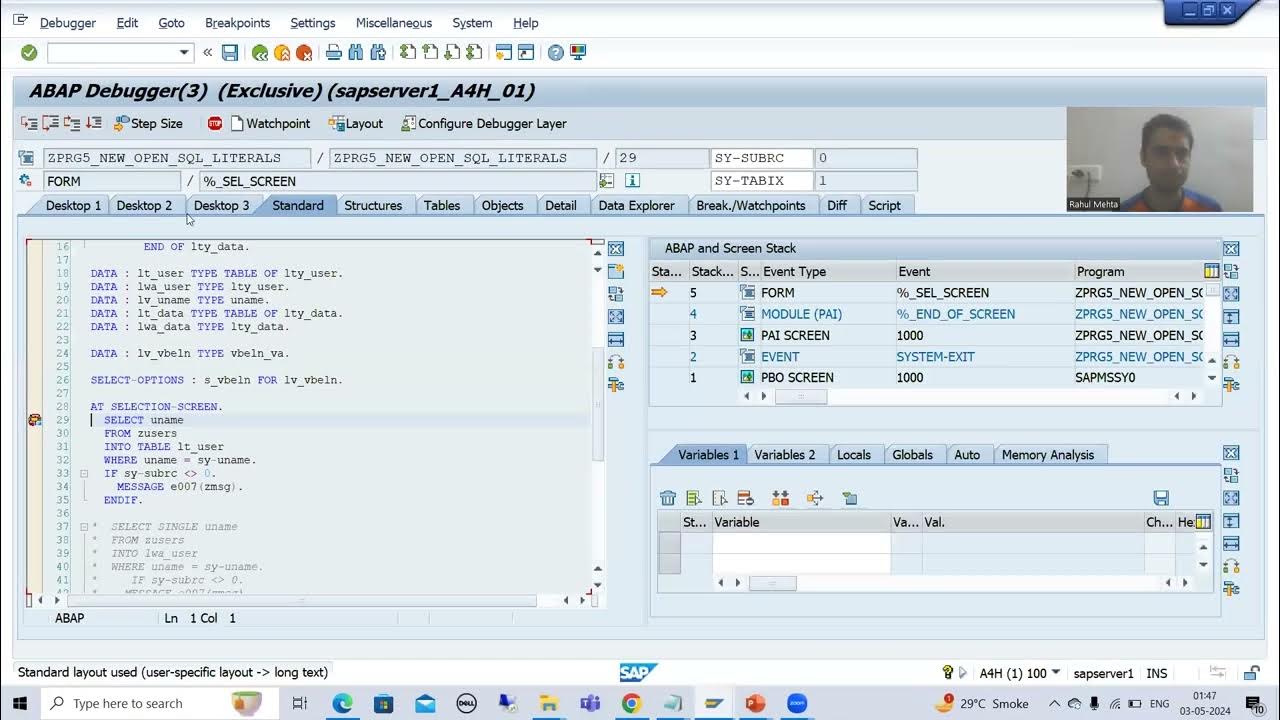 41 - SAP ABAP New Syntax - New Features of OPEN SQL - Use of Literals Part2 - YouTube