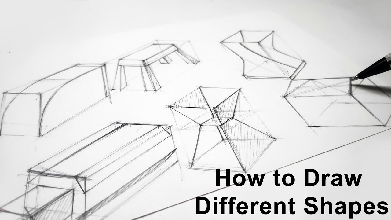 How to draw unique shapes using guide lines - YouTube