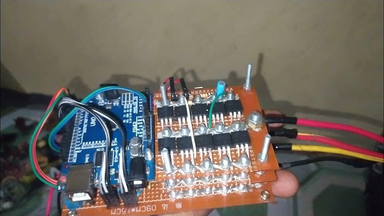 homemade controller bldc 3 phase for ACG Starter - YouTube