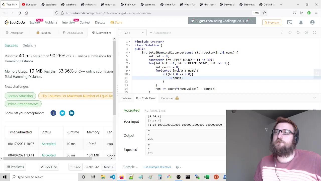 Total Hamming Distance Leetcode Medium C Youtube