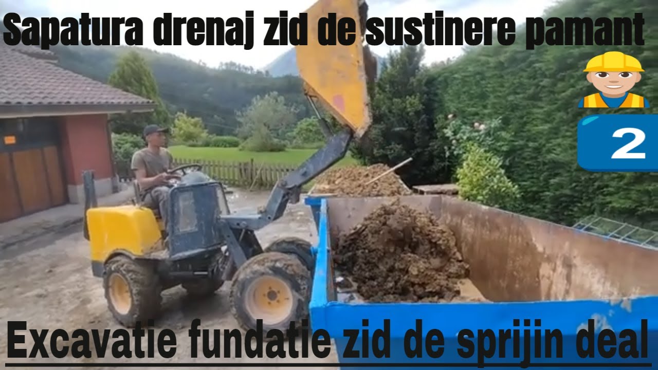 Lucrari de constructie la ZIDUL de SUSTINERE DEAL - YouTube