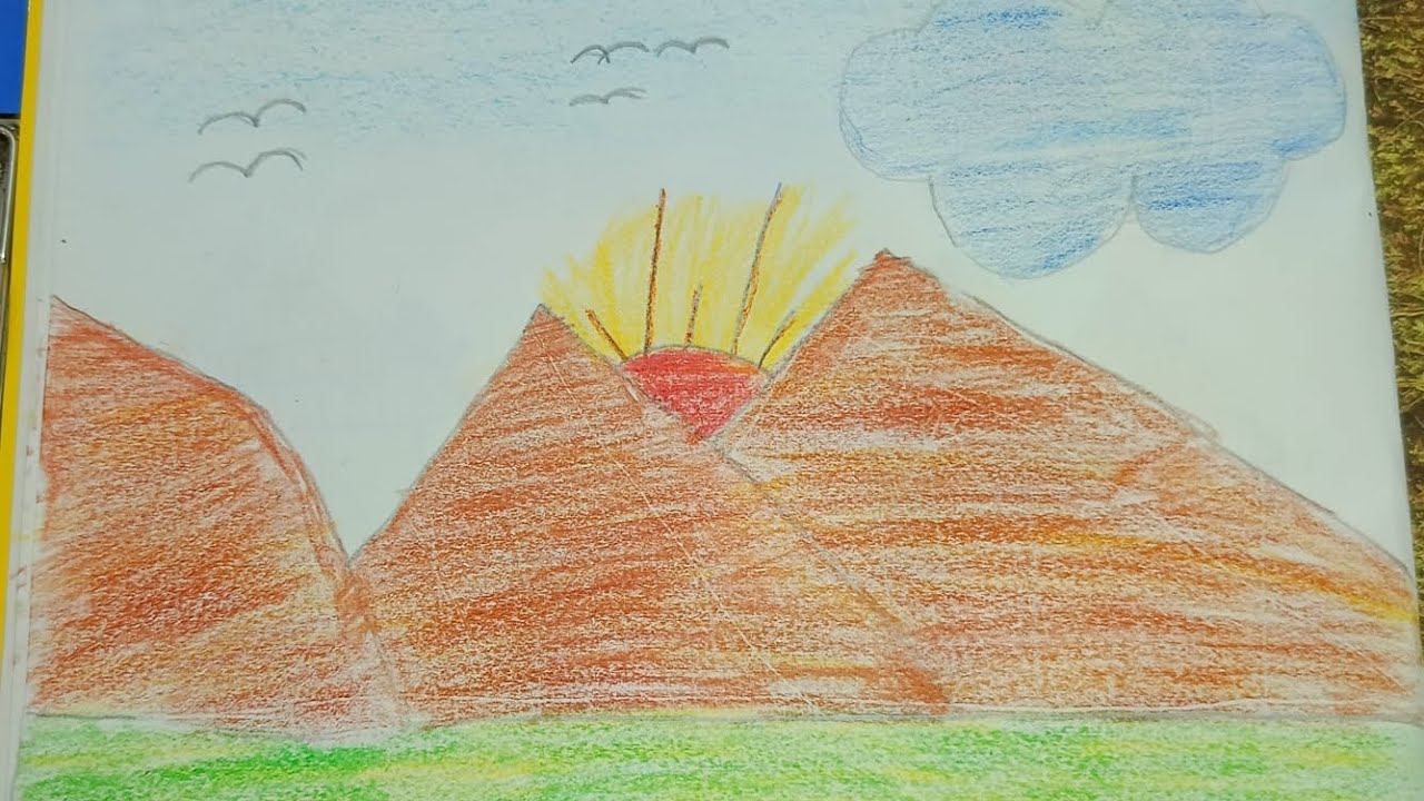 How to draw hill view easy drawing.....#drawing#easydrawing#art - YouTube