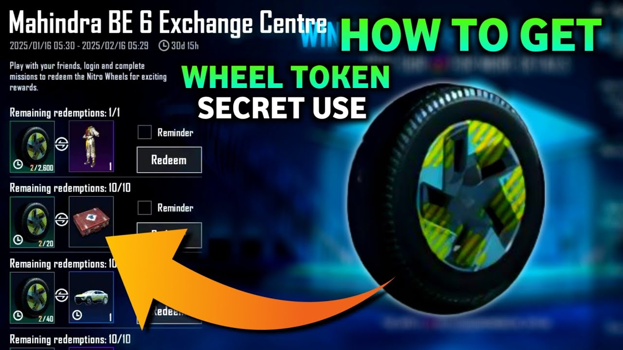Secret Use Of Wheel Token in BGMI | How To Get Wheel Token in BGMI ...