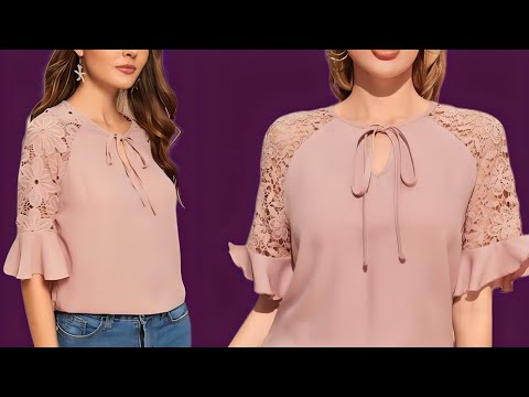 Cut and Sew Easy Free Reglan Blouse | Patternless Sewing - YouTube