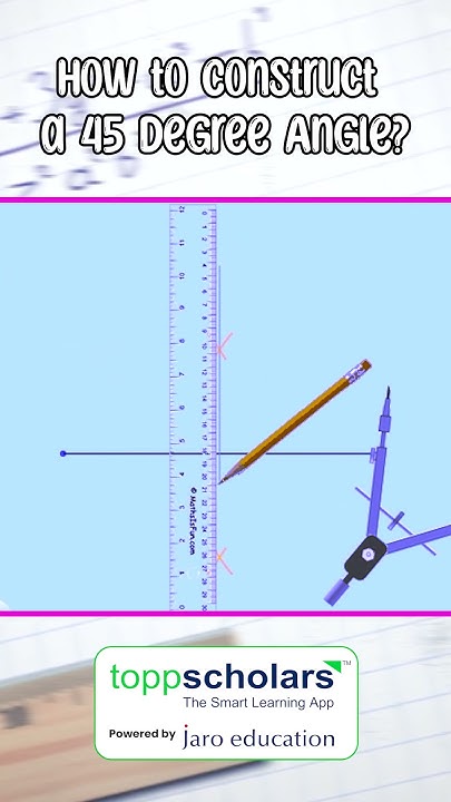 Trick to Construct 45° degrees | Angle Construction | Geometry #shorts ...