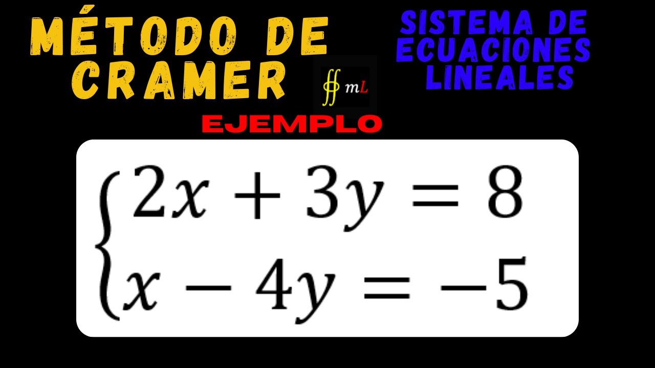 Método de Cramer | Sistema de ecuaciones lineales | Ejemplo - YouTube