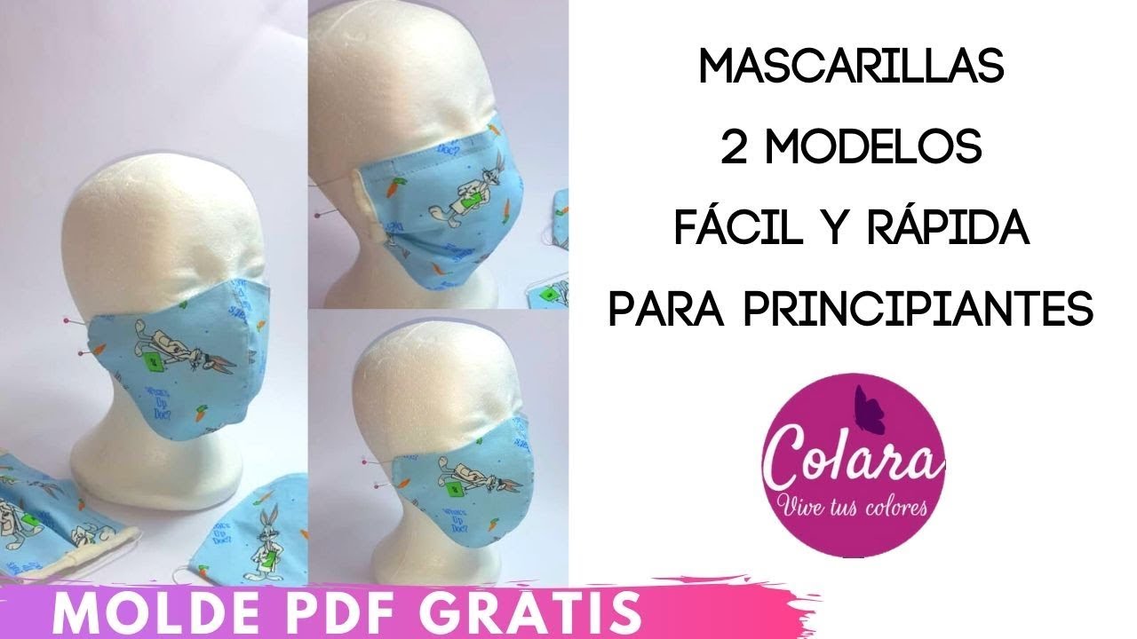 Mascarilla para principiantes fácil y rápida / mask easy and fast ...