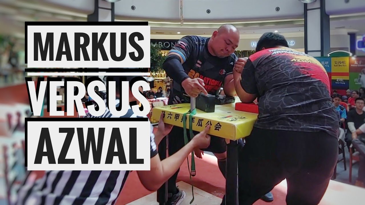 Lawan gusti lengan Markus vs Azwal adu teknik hook - YouTube
