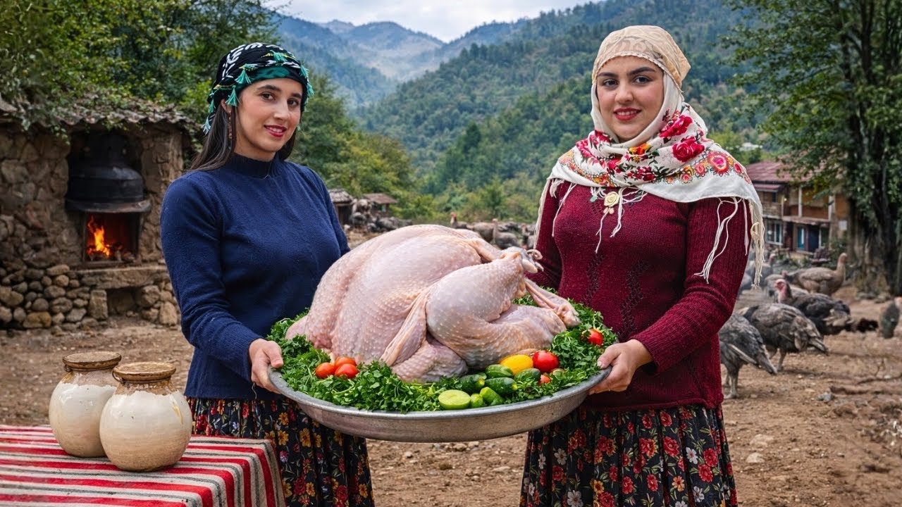 Village Cooking Feast: Whole Turkey Roast, Homemade Yogurt & Fresh ...