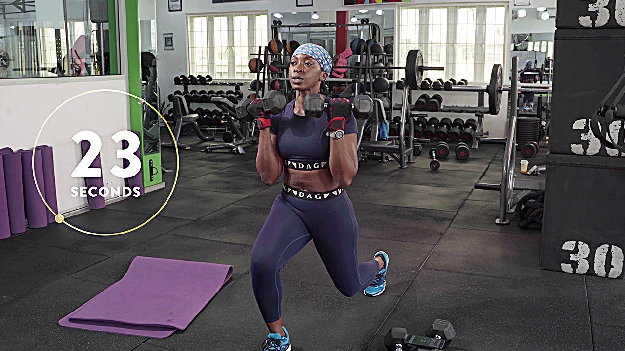 10 MINUTE FULL BODY DUMBBELL WORKOUT (Lightweight) | Staying fit with ...