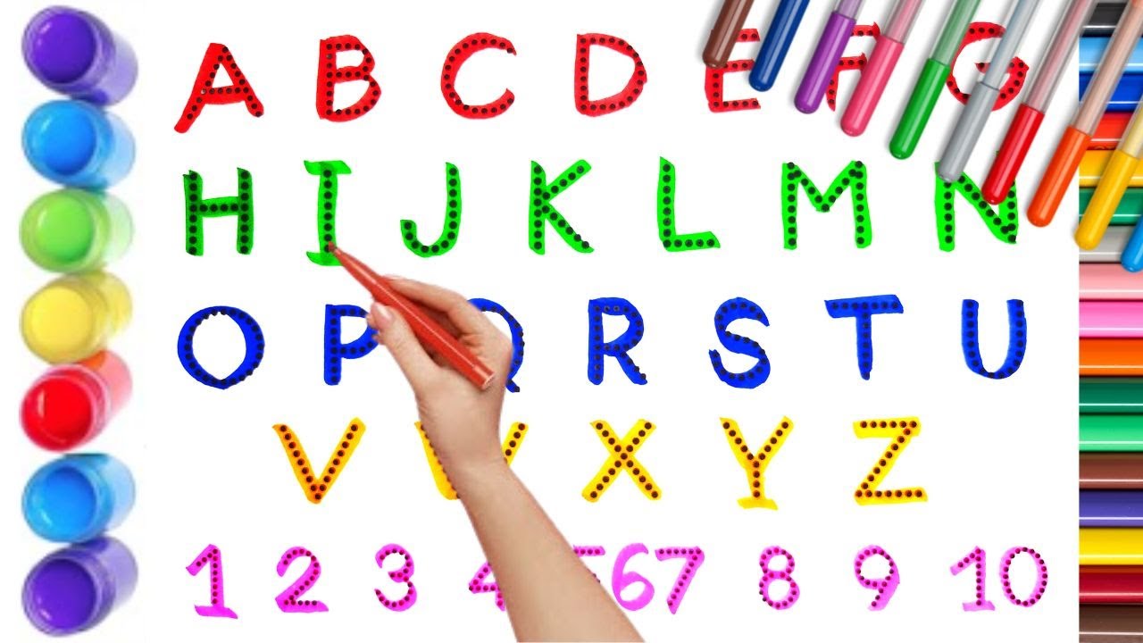 Learn abc And 123 Tracing Video || Alpabets And Number Countg ...