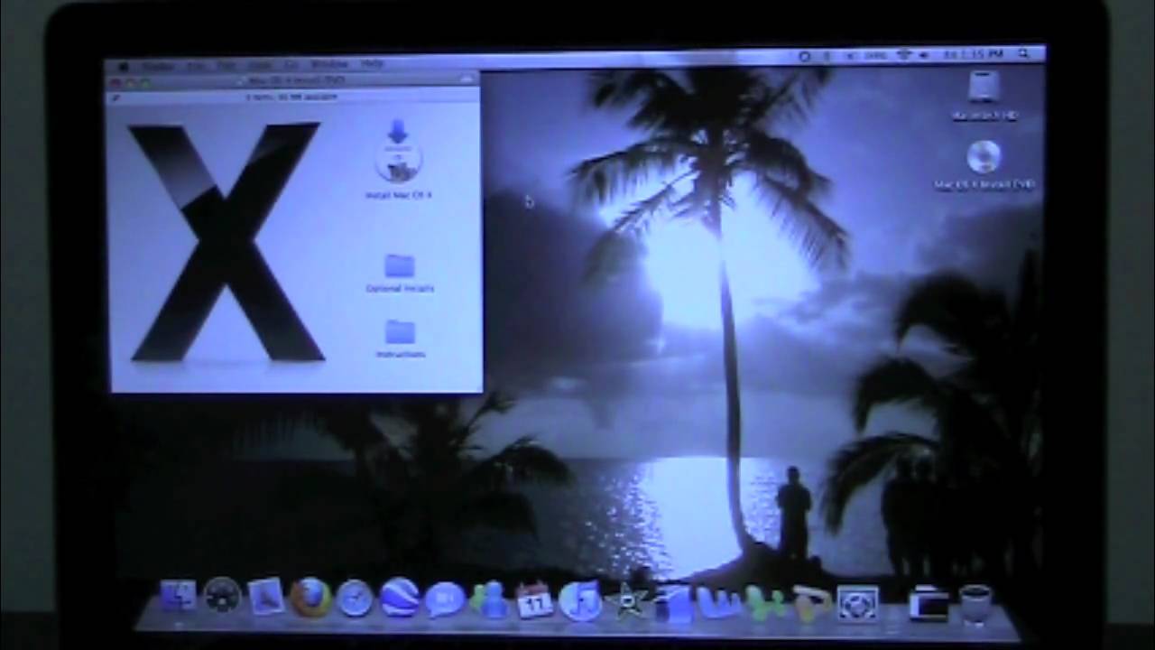 Installing Mac OS X 10.6.1 Snow Leopard - YouTube