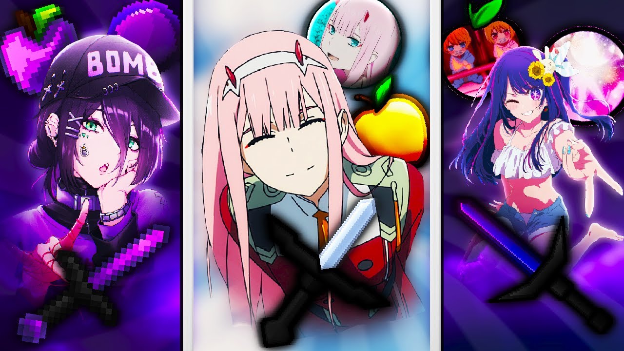 Essas 3 Texturas de Anime São Perfeitas Para Minecraft PVP! Bedrock e ...