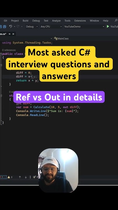 Ref vs Out in C# - complete demo #shorts #coding #csharp #dotnet #webdevelopment - YouTube