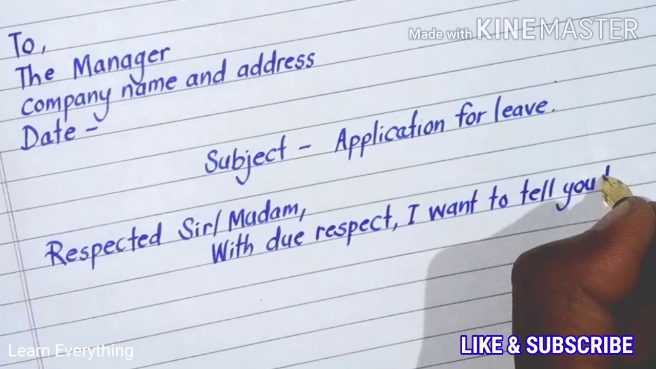 Application for leave || leave application for office or company staff ...