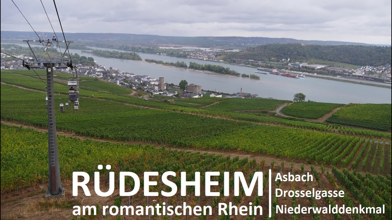 RÜDESHEIM AM RHEIN l Trip mit Asbach, Drosselgasse, Seilbahn zum ...