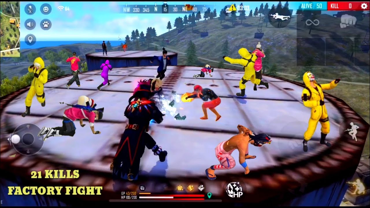 FREE FIRE FACTORY 21 KILLS BOOYAH - FF FIST FIGHT ON FACTORY - KING OF ...