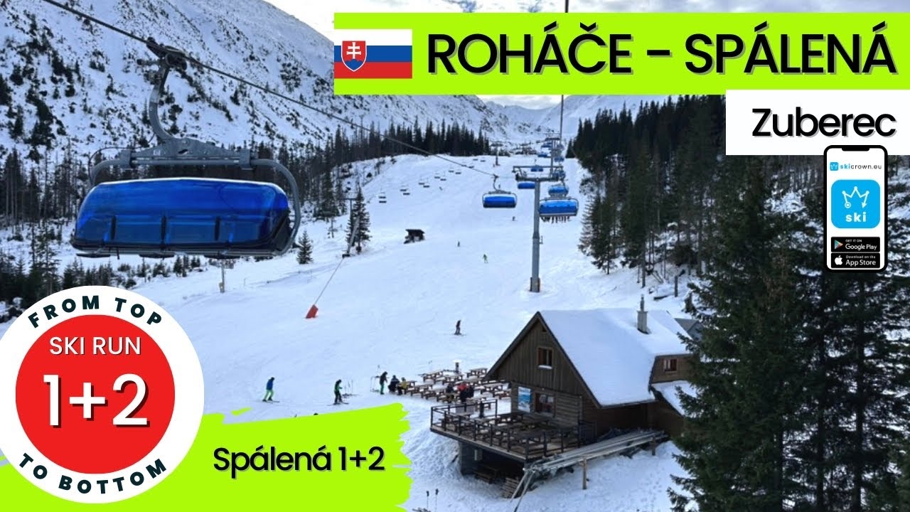 Rohace Spalena Slovakia / ski run 1+2, from top to bottom - YouTube