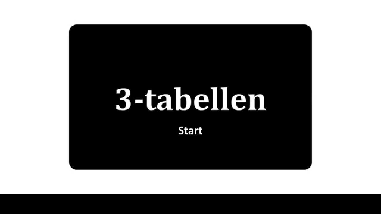 3 tabellen - YouTube