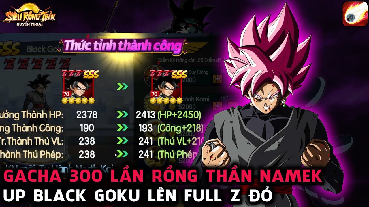 SIÊU RỒNG THẦN HUYỀN THOẠI - XẢ RƯƠNG & GACHA 300 LẦN LÊN FULL Z ĐỎ CHO ...