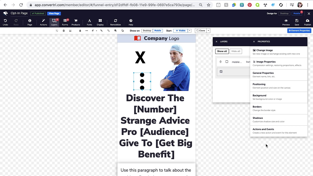 Convertri Help - How to Create a 3-Dot Menu on Mobile - YouTube