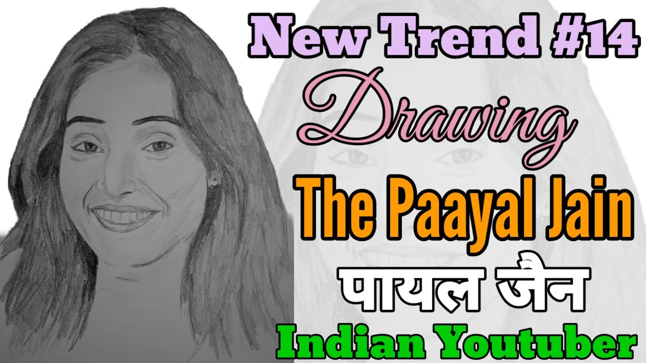 New trend Drawing @thepaayaljain | पायल जैन | How to draw Payal Jain ...