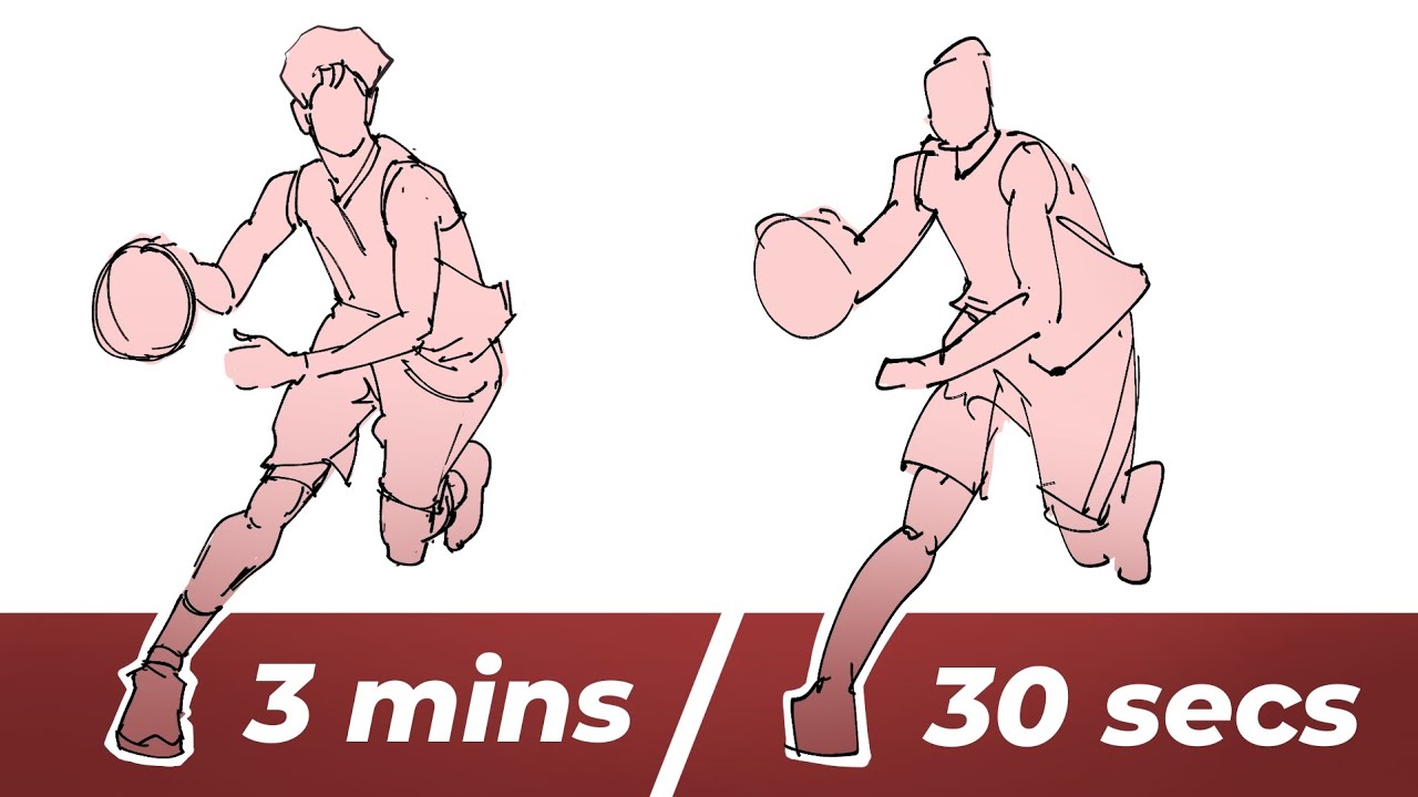 DRAW WITH ME. (Gesture Drawing Practise) 3min, 1min and 30sec poses ...