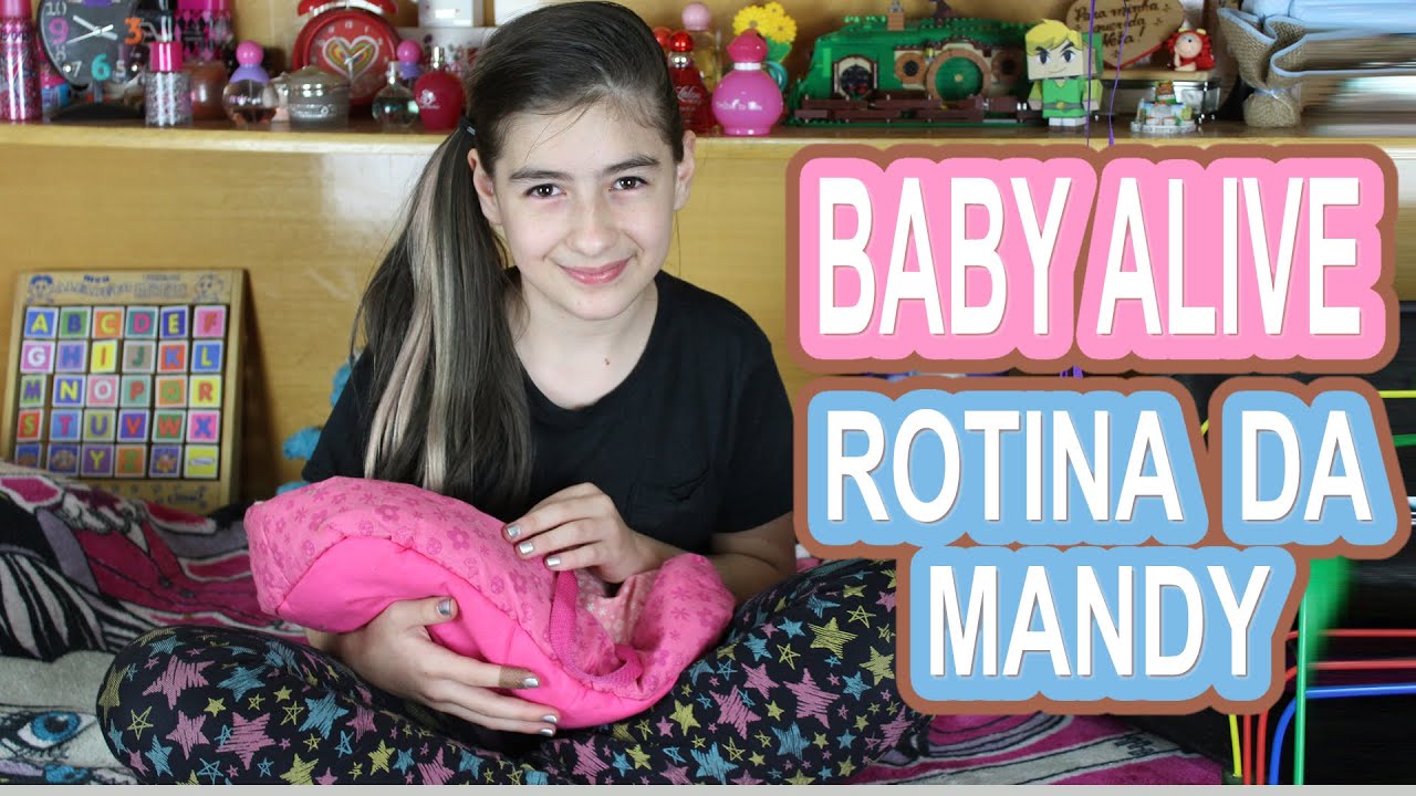 Baby Alive Rotina da manhã e noite da Mandy (Boneca, Manhosa, Risadinha, Faz xixi, Comilona ...