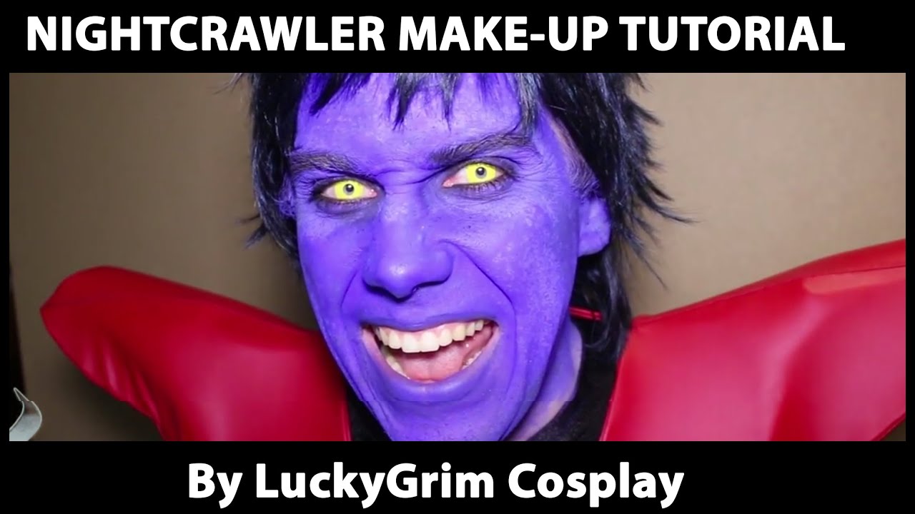 NIGHTCRAWLER Make-Up Tutorial by LuckyGrim Cosplay - YouTube