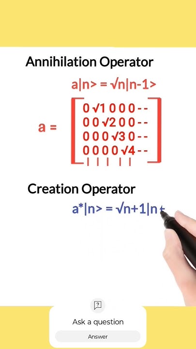 Annihilation and Creation Operator and it's application in Quantum Mechanics | Ladder operator ...