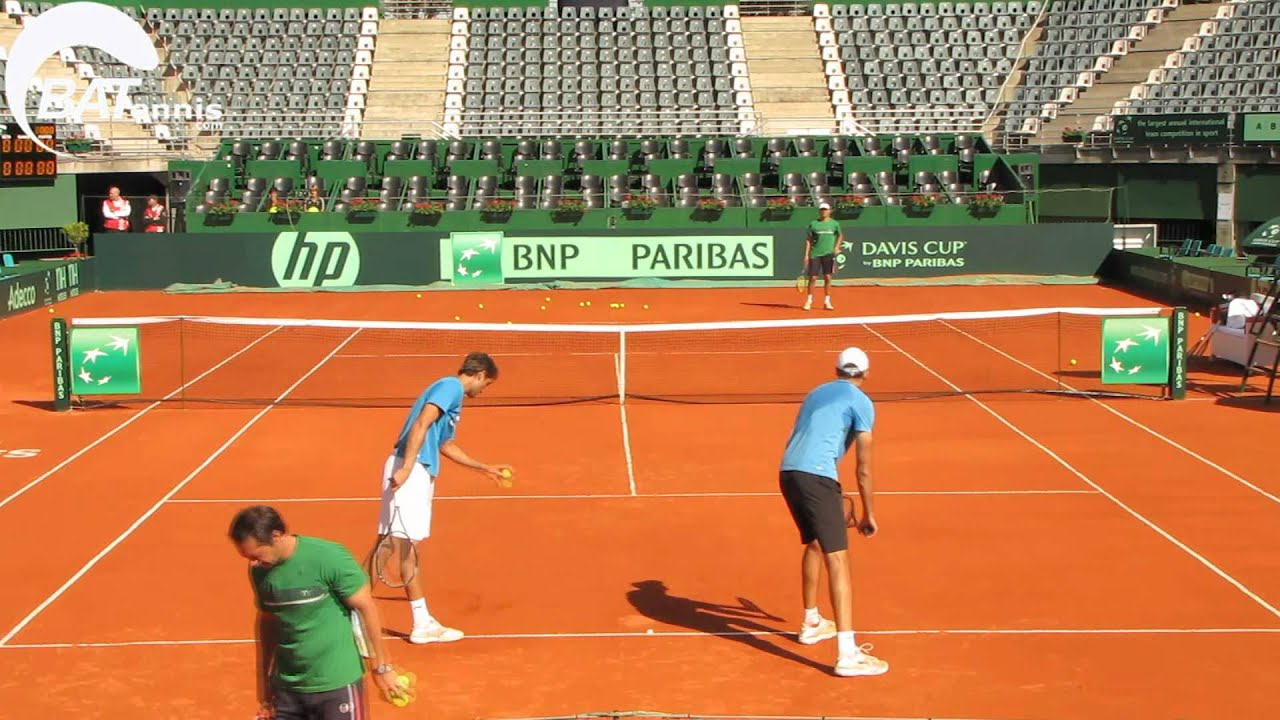 Marin Cilic & Ivo Karlovic practicing serve - YouTube