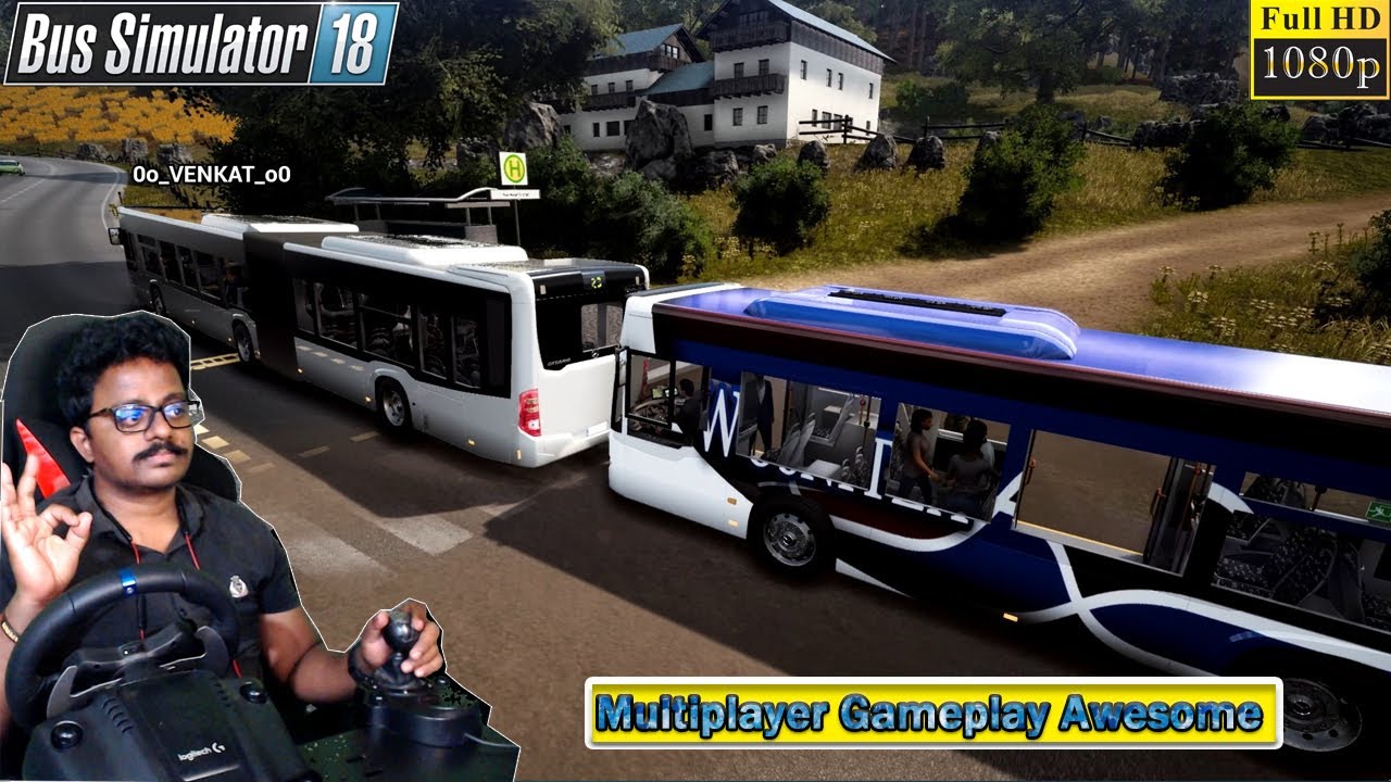 Bus Simulator 18 multiplayer COOP Driving Telugu PC GamePlay - YouTube