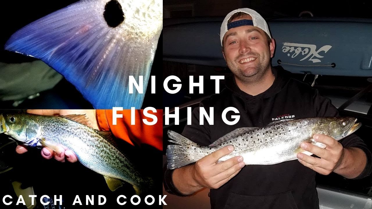 FISHING at NIGHT! - REDFISH, WEAKFISH, SPECKLED TROUT for an INSHORE ...
