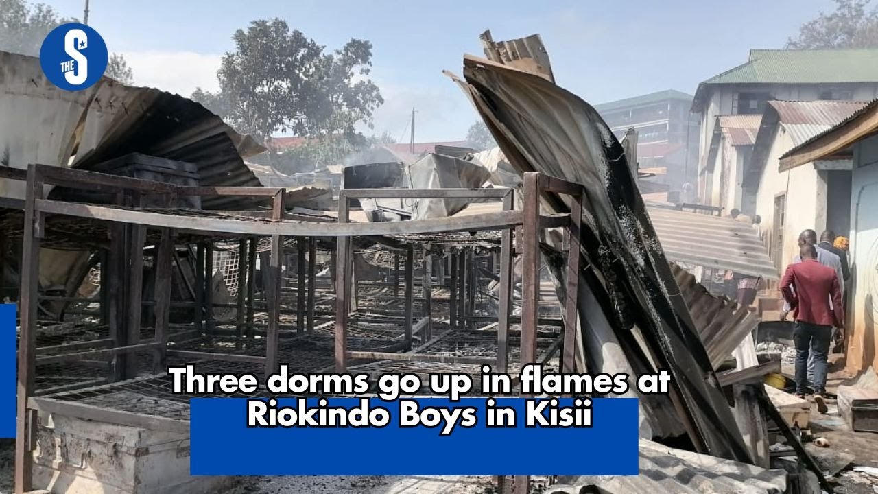 Three dorms go up in flames at Riokindo Boys in Kisii - YouTube
