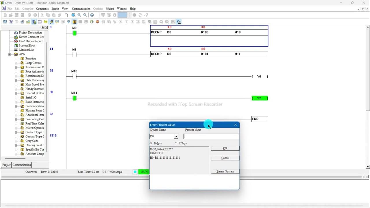 DELTA PLC [(ECMP) Floating Point Compare] PROGRAMMING - YouTube