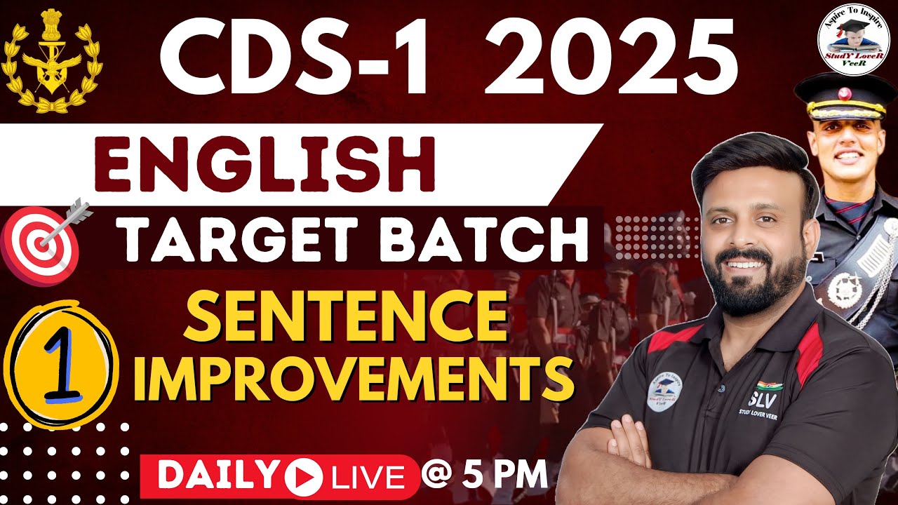 SENTENCE IMPROVEMENTS | Target Batch CDS-1 (2025) | ENGLISH | Free SLV ...