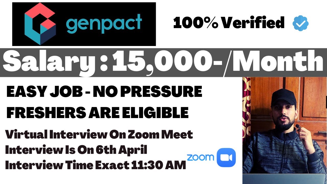 Genpact Mega Virtual Interview Tomorrow On Zoom Meeting App - YouTube