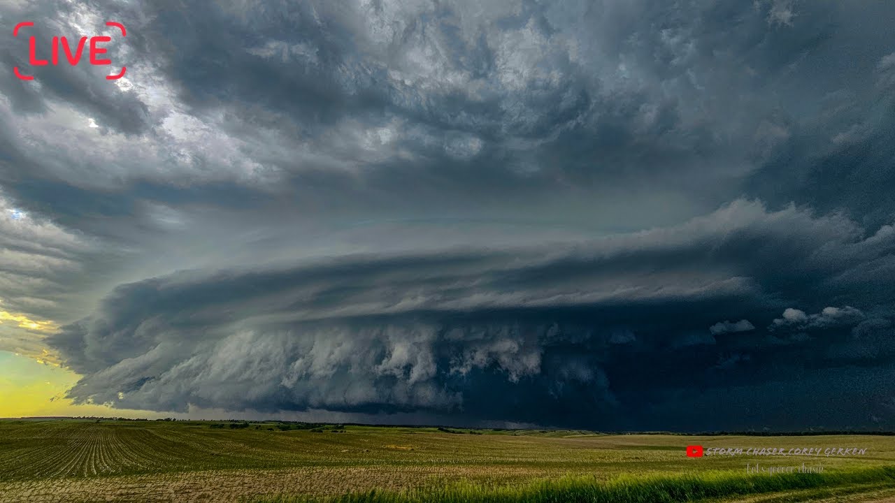 🔴 Photogenic Nebraska storms & Low-End Tornado Chance - Live Storm ...