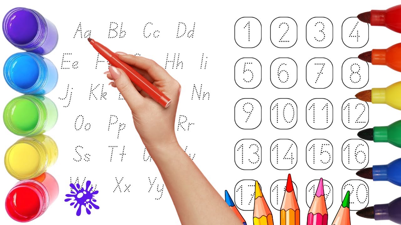 Learn Alphabet A to Z, Numbers 1-10 ️ | Fun Learning for Kids 🌈 - YouTube