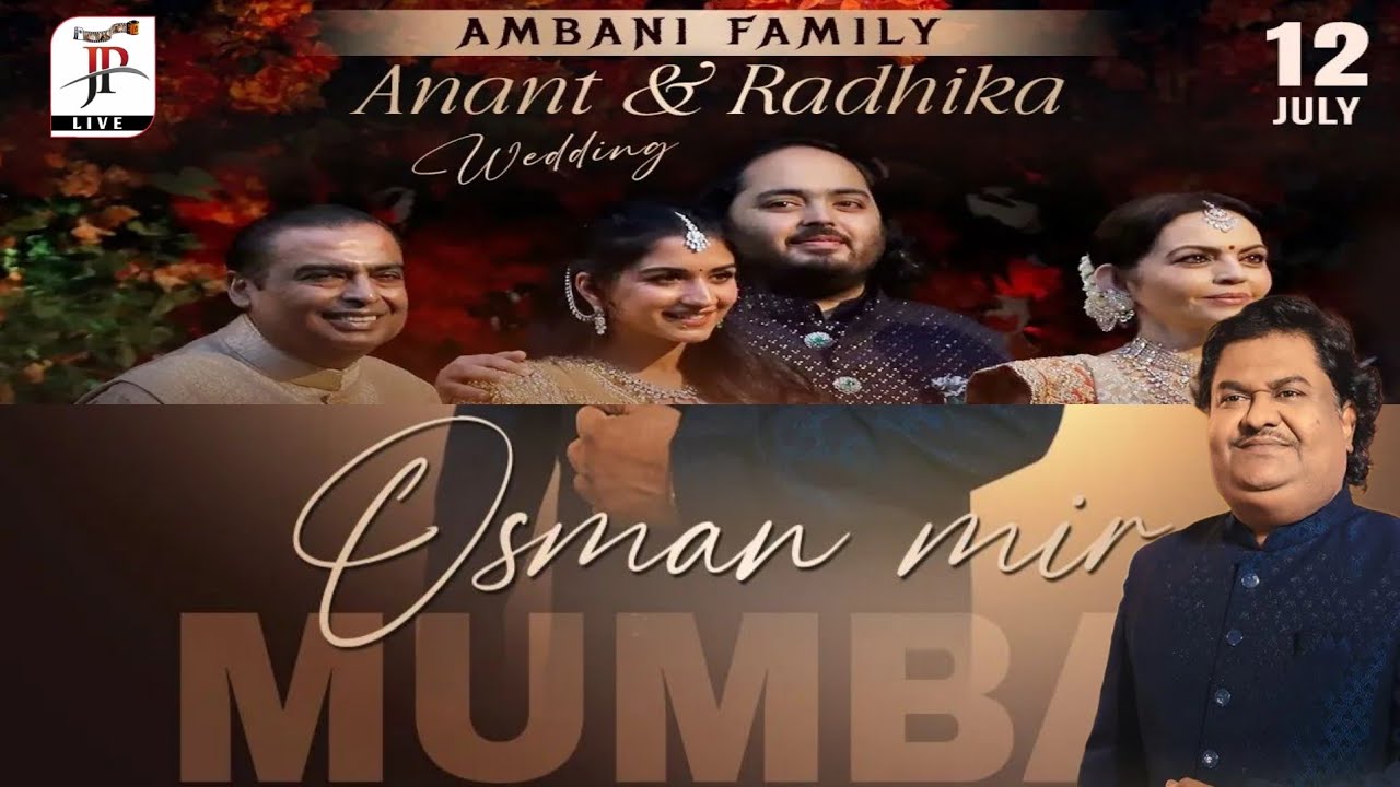 Osman Mir | Anant Ambani Pre wedding | Mumbai Live @OsmanMir ...