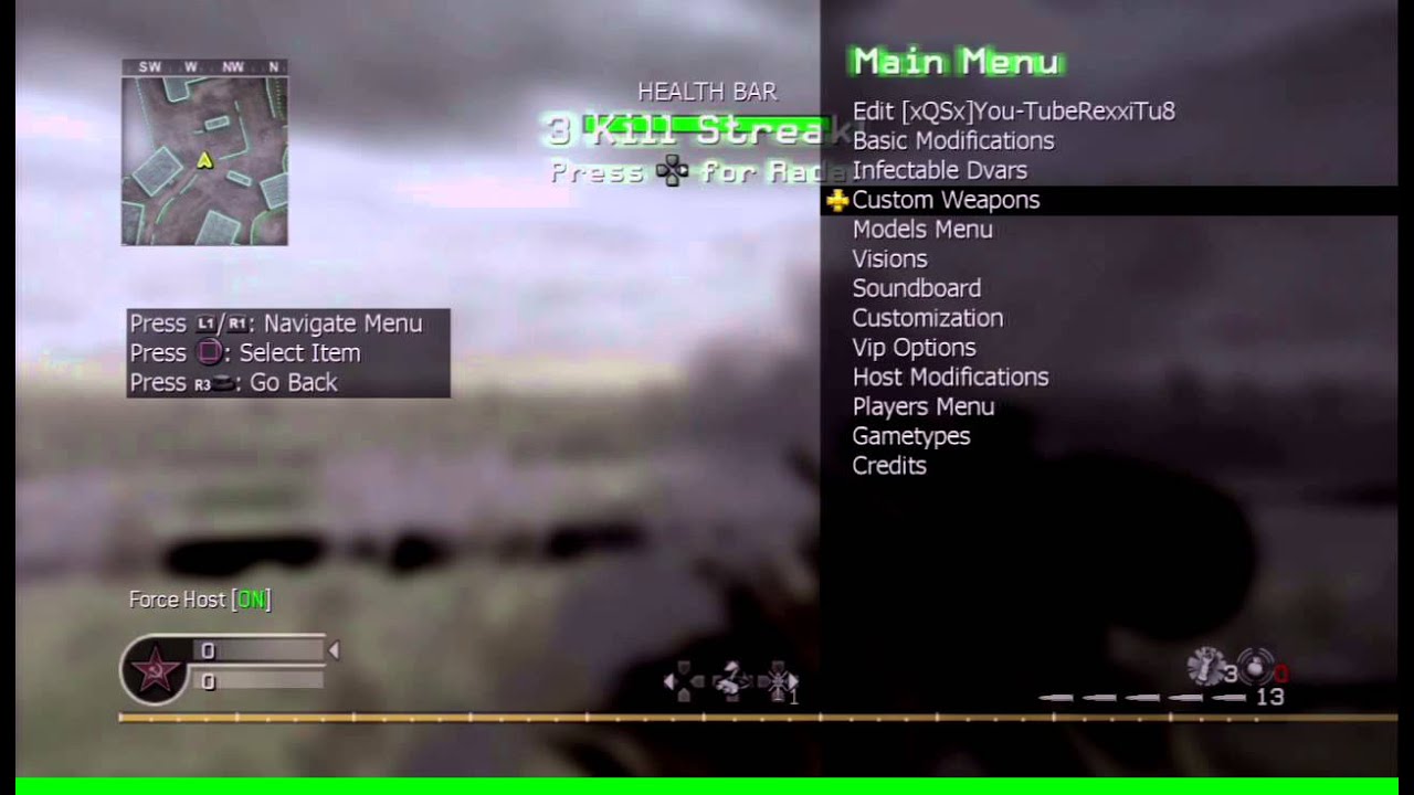 {Rexxi}-x2EzYx--'s Cod4 ModMenu {PS3}-ONLINE - YouTube