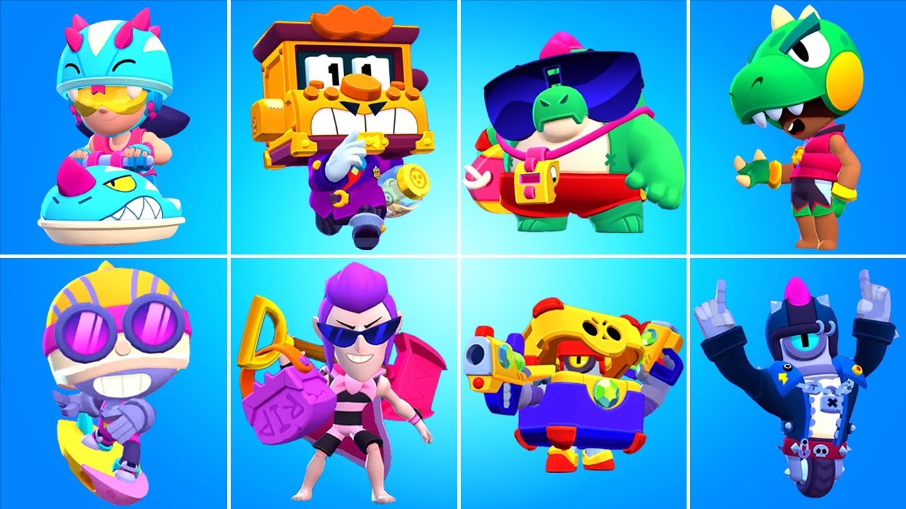 All New Brawlers & Skins In Jurassic Splash | Buzz, Griff and More ...