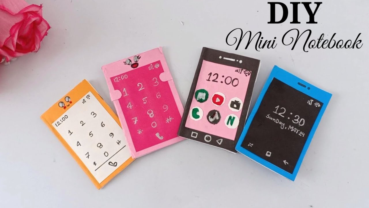 DIY Mini Notebook | Paper craft | Phone notebook - YouTube