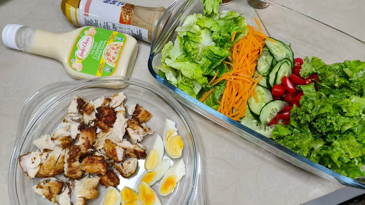 MENU DIET DAN SIHAT SALAD SAYUR MUDAH - YouTube