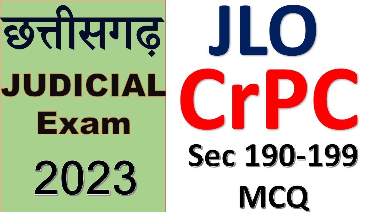 Copy of CRPC Mcq For CG Judiciary & JLO Exam-2023 - YouTube