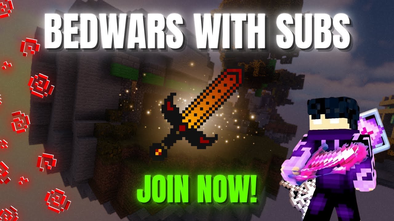 MINECRAFT LIVE | BEDWARS WITH SUBSCRIBERS | ANYONE CAN JOIN #minecraft ...